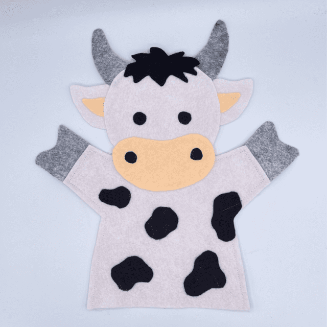 Cow Hand Puppet Pattern, PDF Pattern for Hand Puppet, Puppet Sewing Pattern, Easy Puppet Pattern ...