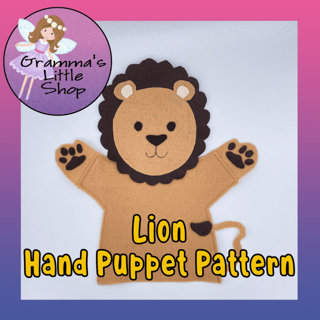 Lion Hand Puppet Pattern for Pretend Play | Teaching in the Home