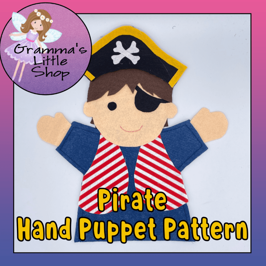 Pirate Hand Puppet Pattern - Easy-to-Follow PDF Sewing Pattern ...