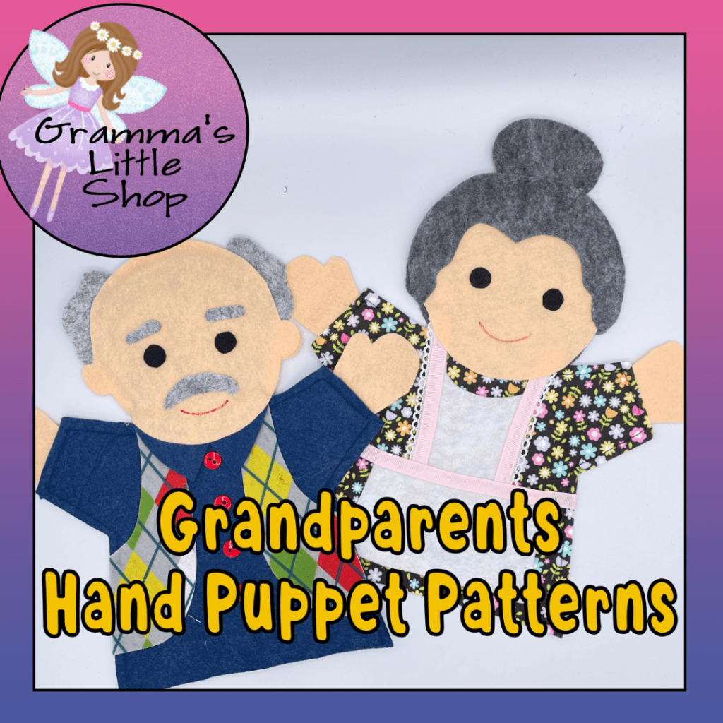 Grandma and Grampa Hand Puppet Pattern - Easy-to-Follow PDF Sewing ...