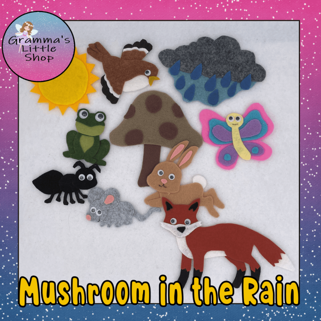 Mushroom in the Rain Felt Story Pattern, Where can Ant and His Friends ...