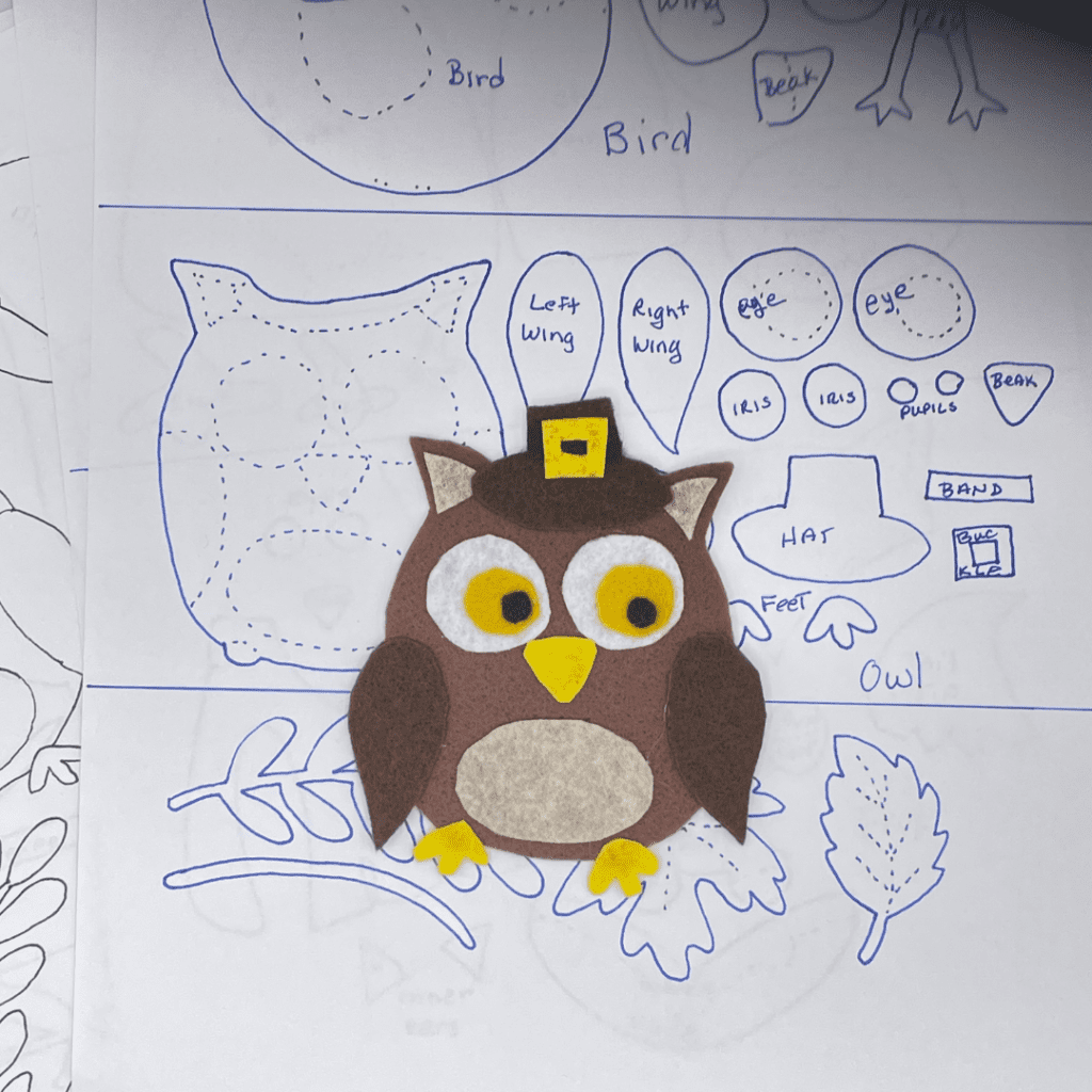 Festive Fall Felt Board Pattern: Whimsical Chipmunk, Owl, Fox, and Bird ...