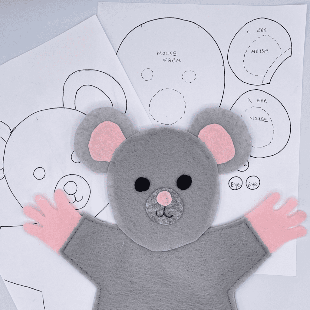 Mouse Hand Puppet Pattern - Easy-to-Follow PDF Sewing Pattern ...