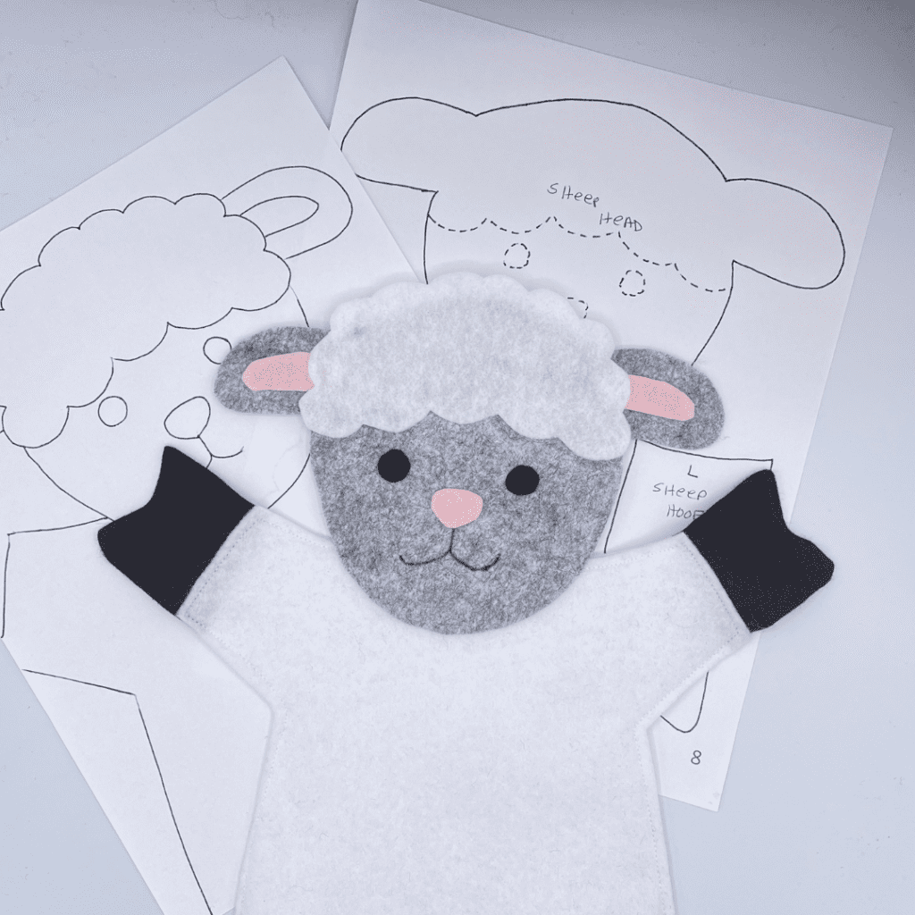 Sheep Hand Puppet Pattern - Easy-to-Follow PDF Sewing Pattern ...