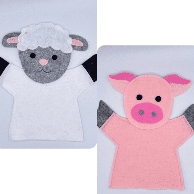 8 Farm Animal Hand Puppet Patterns - Easy-to-Follow PDF Sewing Pattern ...
