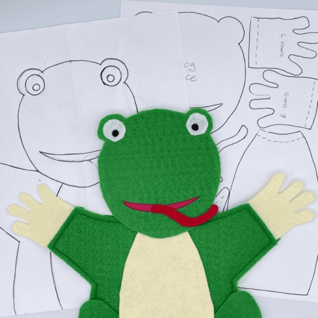 Frog Hand Puppet Pattern | Teaching in the Home