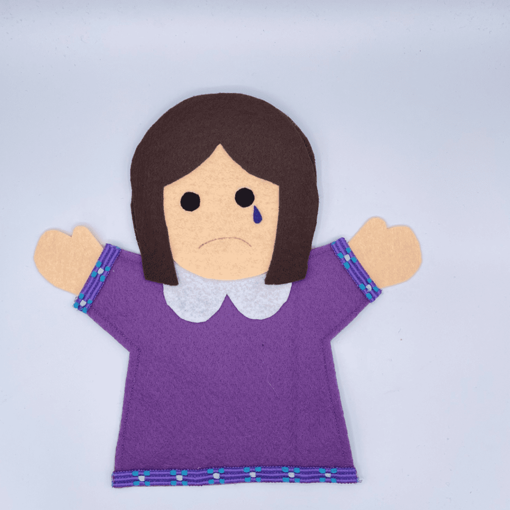 Happy Face, Sad Face Reversible Girl Hand Puppet Pattern | Teaching in ...