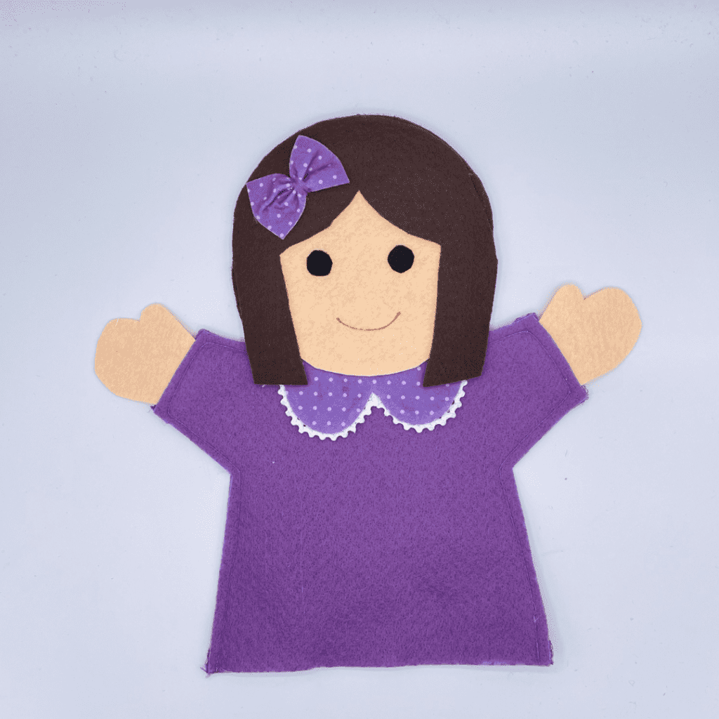 Happy Face, Sad Face Reversible Girl Hand Puppet Pattern | Teaching in ...