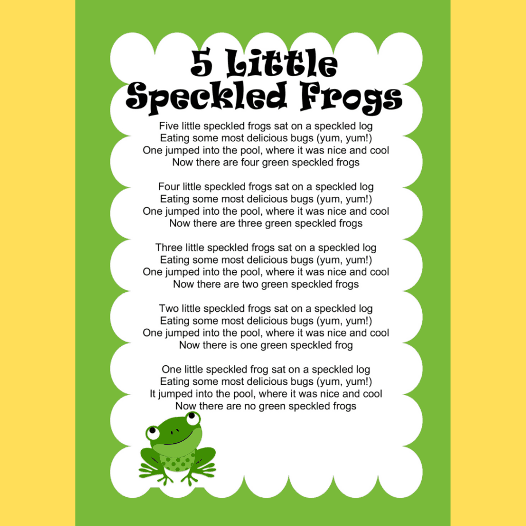 5 Little Speckled Frogs Felt Board PATTERN - PDF PATTERN Only ...
