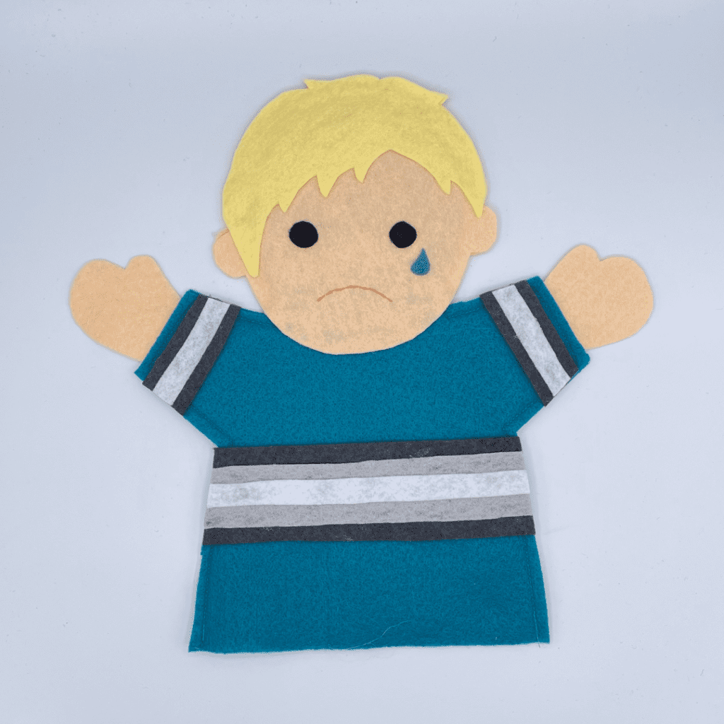 Happy Face, Sad Face Reversible Boy Hand Puppet Pattern | Teaching in ...