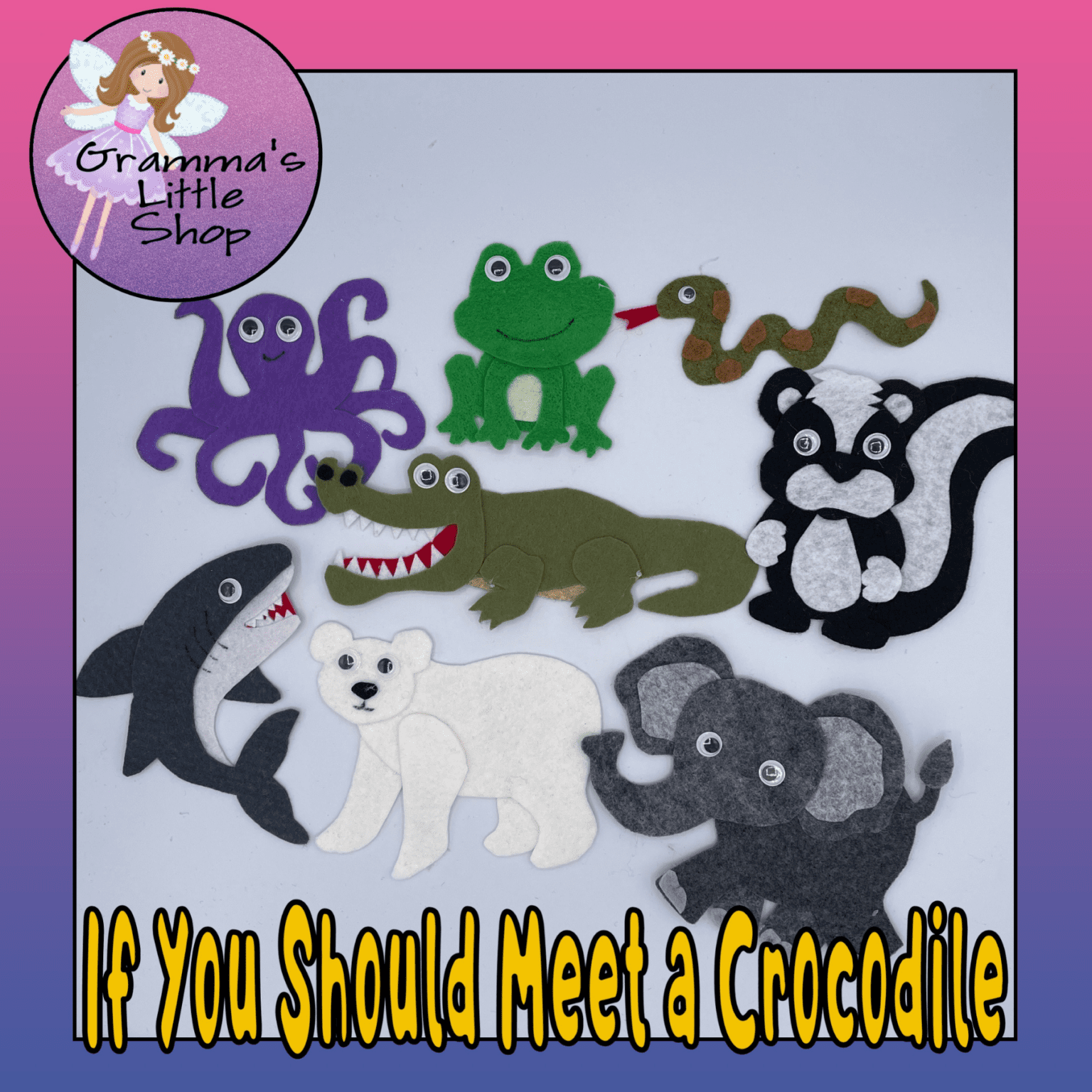 If You Should Meet a Crocodile Felt Story Pattern - Make Memorable ...