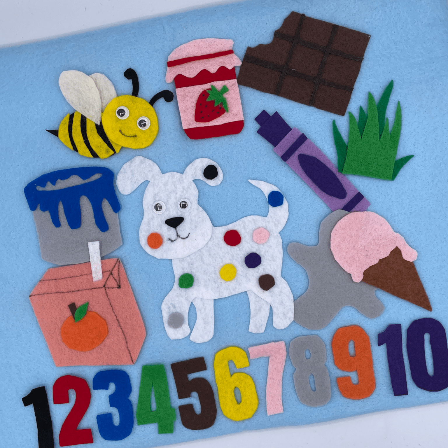 Dog's Colorful Day Educational Felt Story Pattern | Teaching in the Home
