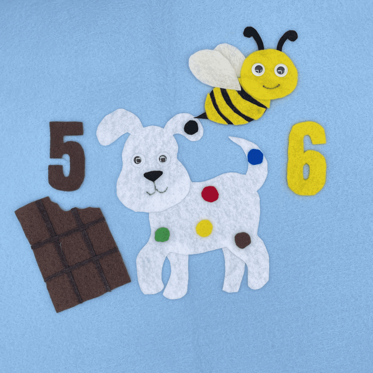 Dog's Colorful Day Educational Felt Story Pattern | Teaching in the Home