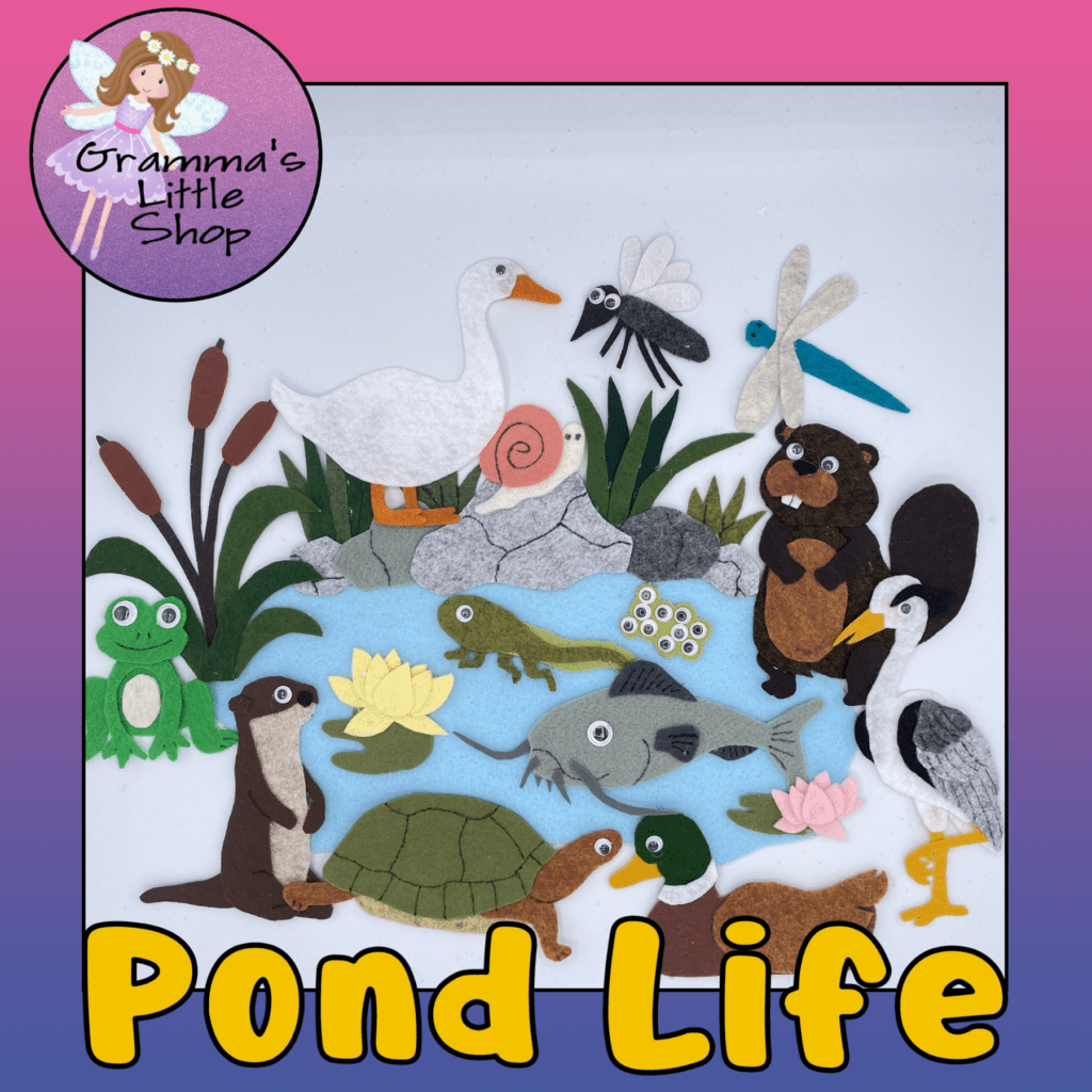 Pond Life Habitat with Animals - Felt Story Pattern for an Interactive ...