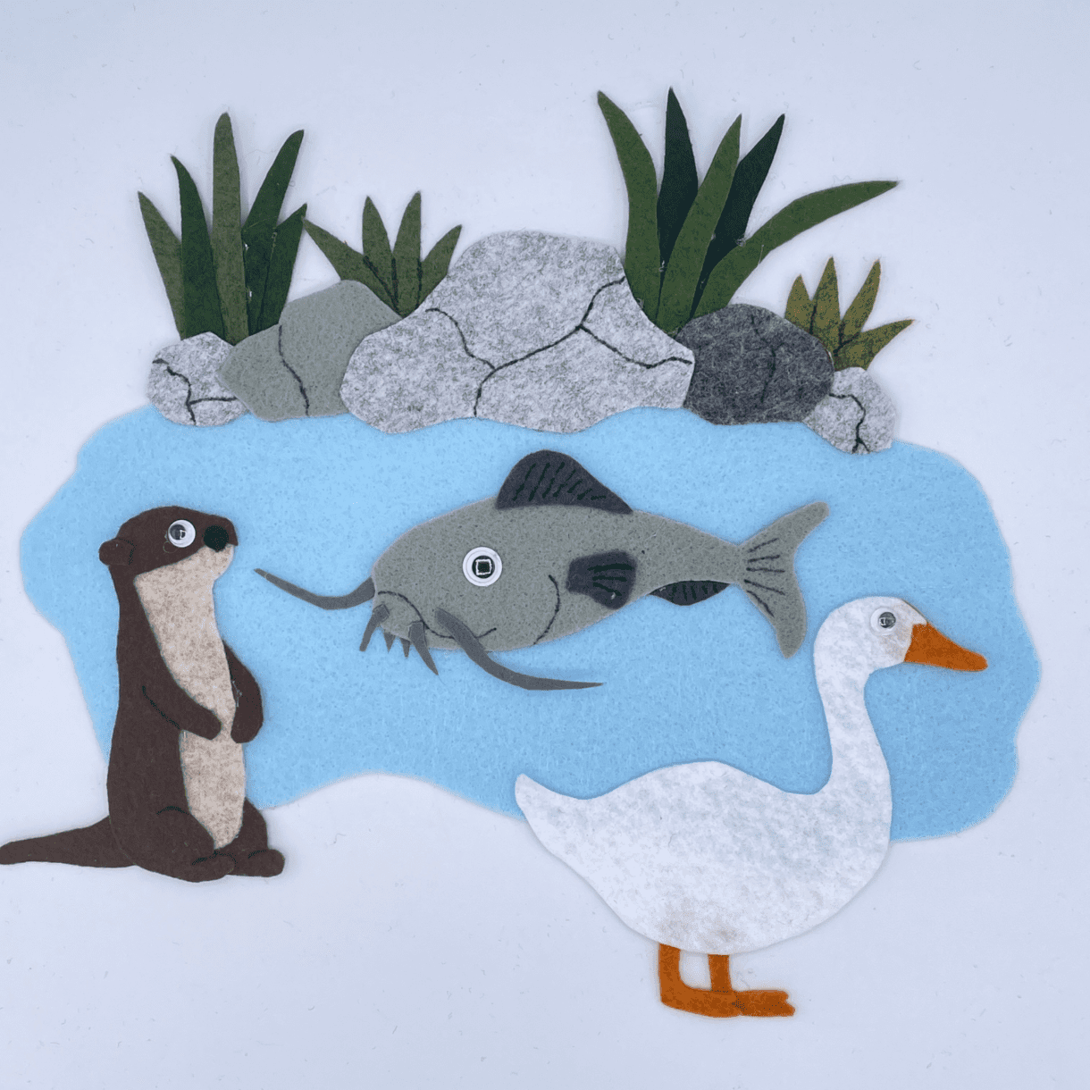 Pond Life Habitat with Animals - Felt Story Pattern for an Interactive ...
